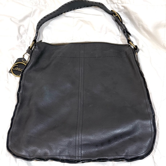 Coach | Bags | Coach Thompson Legacy Black Leather Xl Bag | Poshmark